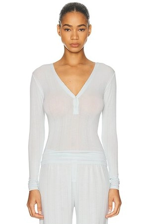 NEGATIVE UNDERWEAR Whipped Henley Mist