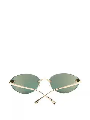 Cartier Tone Embellished Cat Eye Sunglasses