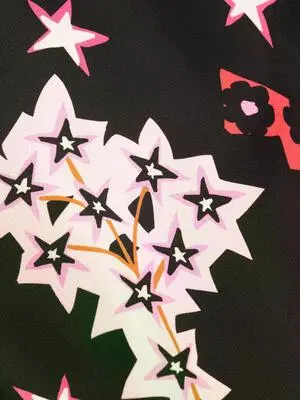 Red Valentino Star Print Pussy-bow Dress