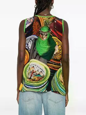 The Artistylist Sleeveless Graphic Print Tank Top - Black