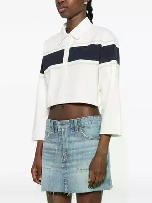 RE/DONE Striped Polo Top - Neutrals