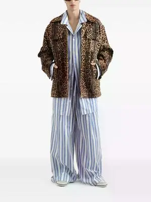 Dolce & Gabbana Leopard-print Pony Shirt Jacket
