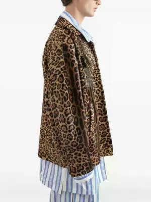 Dolce & Gabbana Leopard-print Pony Shirt Jacket