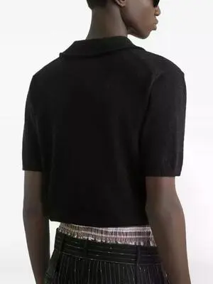 Dolce & Gabbana Cotton Blend Polo Shirt - Black