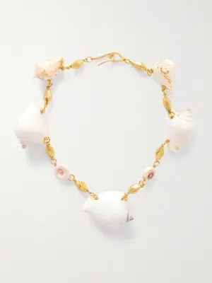 Tohum Design Gold-plated Shell Necklace - Multi