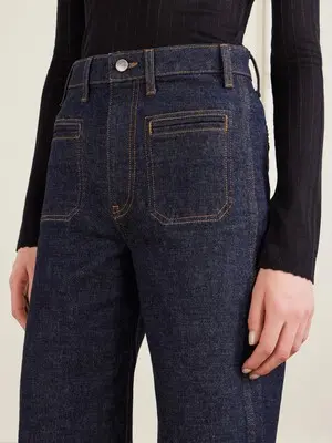 Khaite Delmonico High-rise Wide-leg Jeans - Blue