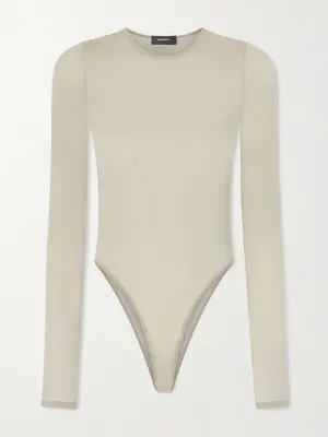 Wardrobe.NYC Stretch-jersey Crewneck Bodysuit