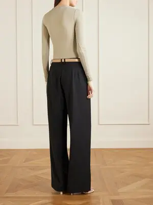 Wardrobe.NYC Stretch-jersey Crewneck Bodysuit