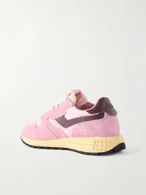 AUTRY Reelwind Low Suede And Shell Trainers - Pink