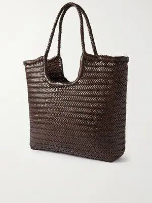 Dragon Diffusion Ns Diagonal Triple Jump Woven Leather Tote