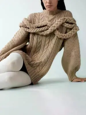 VIOLANTE NESSI Tornatore Cable-knit Sweater
