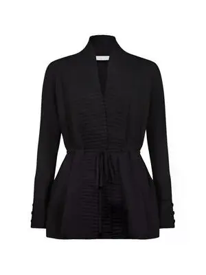 VIOLANTE NESSI Augusta Belted Knit Cardigan - Grey