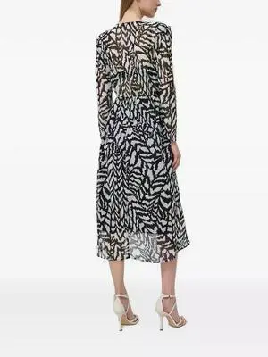 MORGAN Long-sleeve Printed Midi Dress