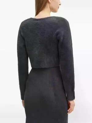 MORGAN Ribbed Knit Split Hem Midi Dress