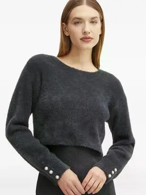 MORGAN Ribbed Knit Split Hem Midi Dress