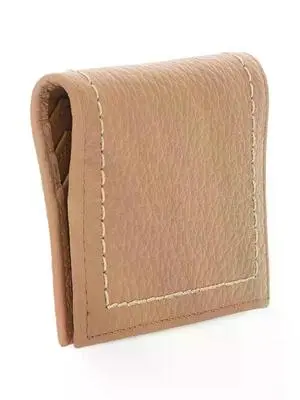GIANNI CHIARINI Bubble Contrast-stitch Leather Card Holder
