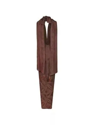 Johanna Ortiz Palm Pattern Maxi Dress