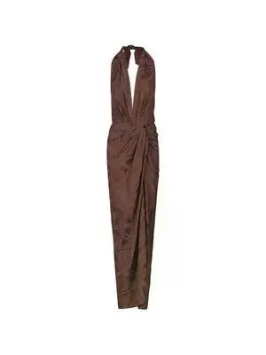 Johanna Ortiz Palm Pattern Maxi Dress