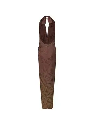 Johanna Ortiz Palm Pattern Maxi Dress