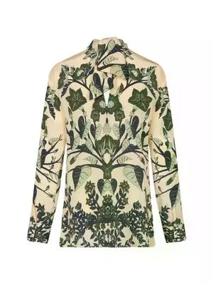 Johanna Ortiz Heavenly Garden Floral-pattern Silk Top