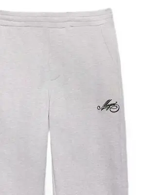 MSGM Logo-detail Cotton Track Pants - Grey