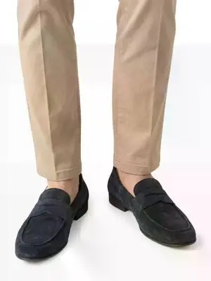 Fratelli Rossetti Suede Penny Slot Loafers - Blue