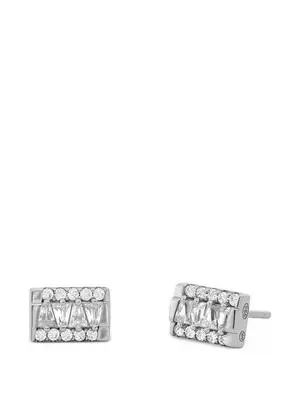 Michael Kors Tone Rectangular Charm Stone Embellishment Necklace And Earrings Set