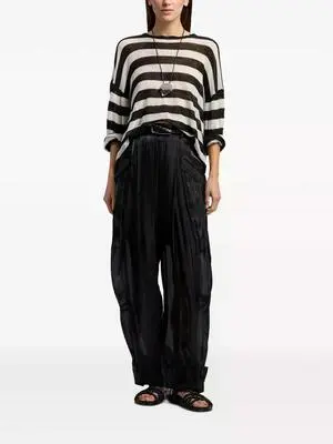 Ralph Lauren Sonya Buttoned High-rise Trousers - Black