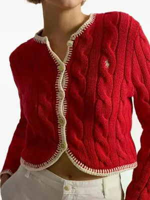 Polo Ralph Lauren Cable Knit Cropped Cardigan