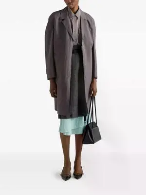 Prada Patchwork Pleated Midi Skirt