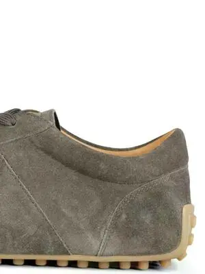 TOD'S Panelled Suede Lace-up Sneakers - Green
