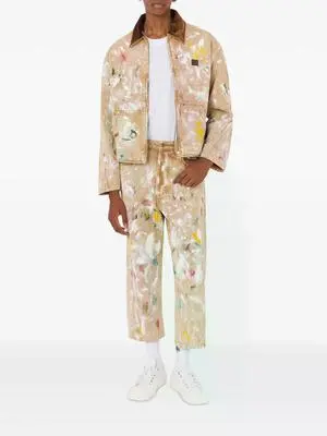 Moschino Paint-splatter Corduroy-collar Jacket