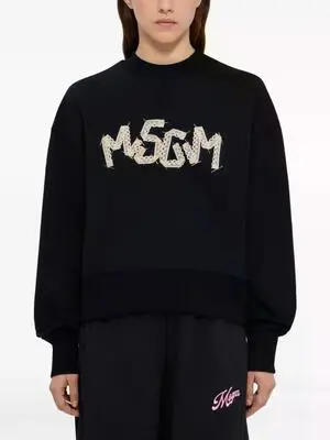 MSGM Embroidered Crewneck Sweatshirt