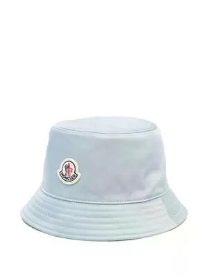 Moncler Moncler Logo Patch Bucket Hat Blue