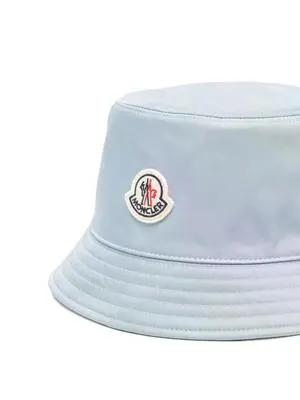 Moncler Logo Patch Bucket Hat - Blue