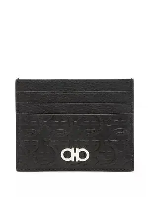 FERRAGAMO Logo-embossed Cardholder - Black