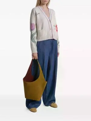 Alberta Ferretti Embroidered V-neck Cardigan