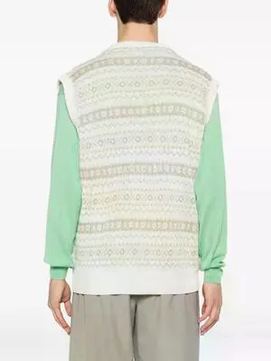 Kiton V-neck Patterned Vest