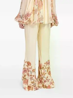 Hemant & Nandita Riah Floral Print Flared-leg Trousers