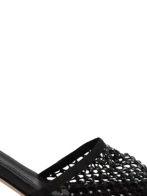 ALYSI Net Detail Stiletto Mules