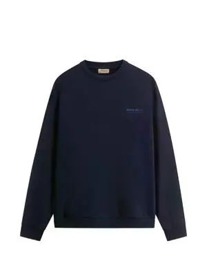 Woolrich Macro Logo Crew-Neck Sweatshirt Blue