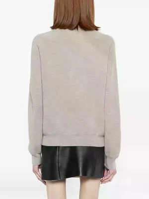 N.peal Lace Trim V-neck Sweater