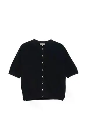 N.peal Cashmere Short-sleeves Cardigan - Blue