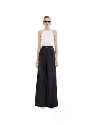 NISSA Pinstripe Palazzo Pants - Blue