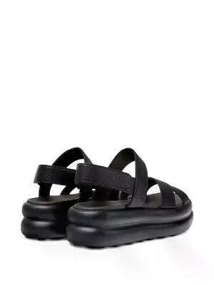 Camper Pelotas Flota Up Leather Platform Sandals - Black