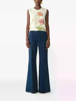 Carolina Herrera Poppy Print Silk-cotton Tank