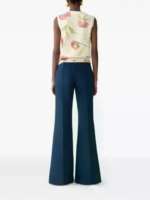 Carolina Herrera Poppy Print Silk-cotton Tank