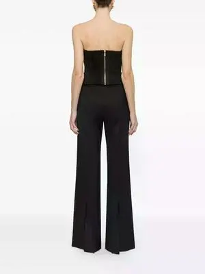 NISSA Flared Leg Trousers With Back Zip Fastening