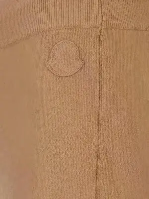 Moncler Dark Beige Knitted Drawstring Waistband Track Pants
