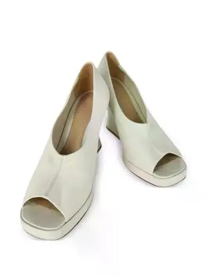 Bottega Veneta Peep-toe Leather Pumps